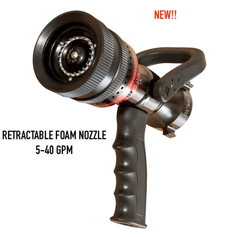 1360E: 1" Selectable Gallonage Retractable Foam Nozzle (5-10-24-40 GPM ...