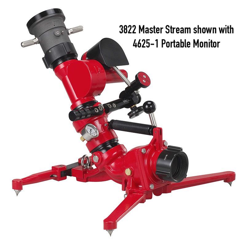 3822: 2-1/2" Adjustable Flow Baffle Monitor Nozzle 150,250, 350, 500 G ...